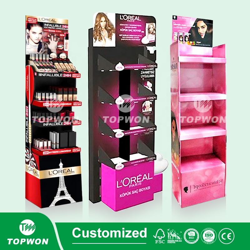 Cardboard Floor Display Stands - Eco-Friendly & Customizable