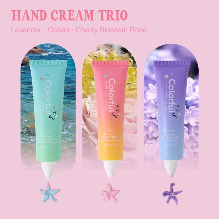 Moisturizing Ice Cream Colorful 60ml Lavender Hand Cream Trio Set ...