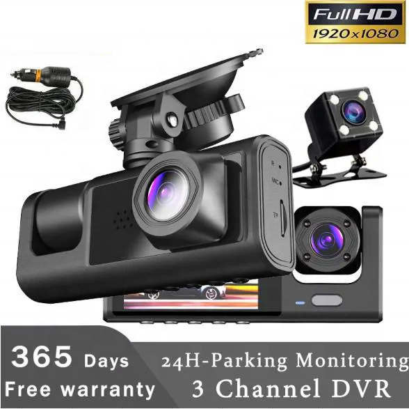 3 Lens Camera Car DVR Dash Cam HD 1080P - Reliable Recordings