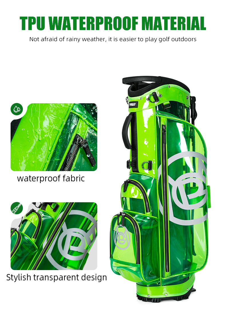 PGM QB131 ladies light portable transparent carry stand golf bags for ...