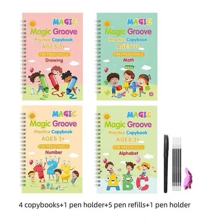Customized 4pcs/set Reusable Kids Magic Drawing Writing Sank Pen ...