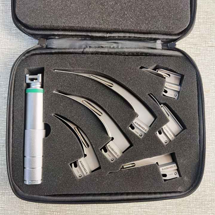 ANSHIDA Laryngoscopy Tools Machintosh & Miller Conventional LED Set ...