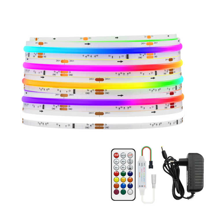 12V LED RGB IC LED Strip COB LED Strip Light Full-Color for Room ...
