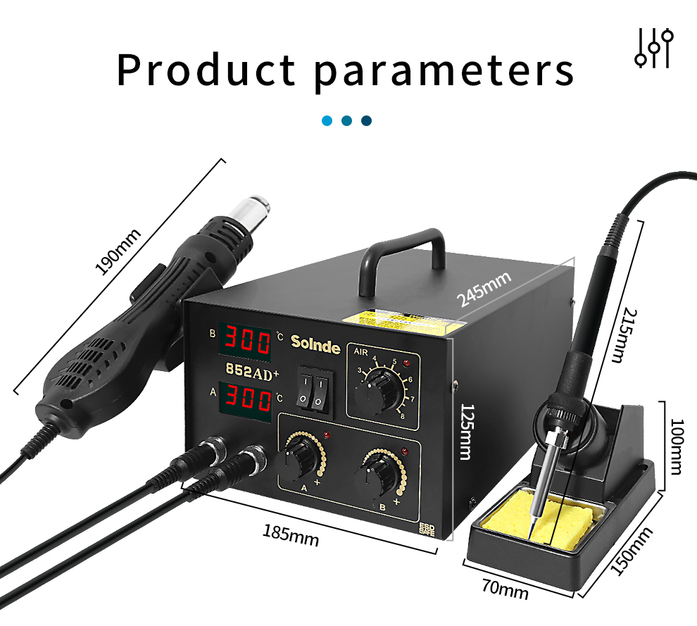 852ad + 650w Station Từ Trung Quốc Nhà Máy Sản Xuất Pcb Hot Air Smd Re ...