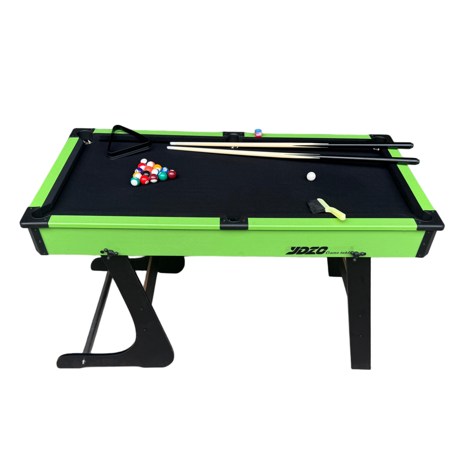 50-Inch Folding Pool Table Billiard Table Green Wooden Sports Table ...