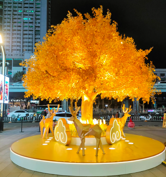 High-quality Artificial Big Banyan Tree Golden Wishing Tree Office ...
