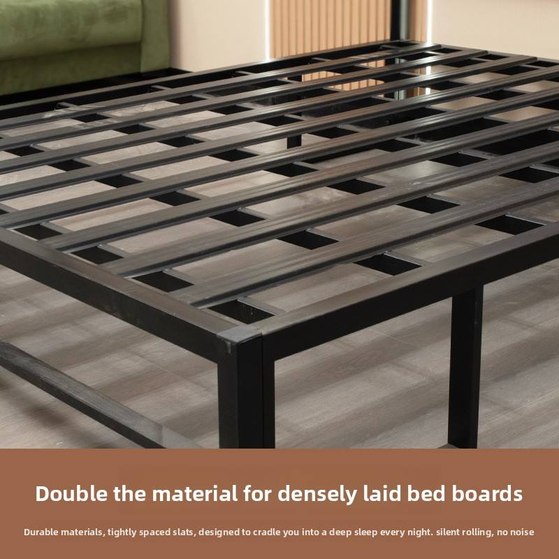 Modern Minimalist Wrought Iron Bed Frame Storage Space for Small ...