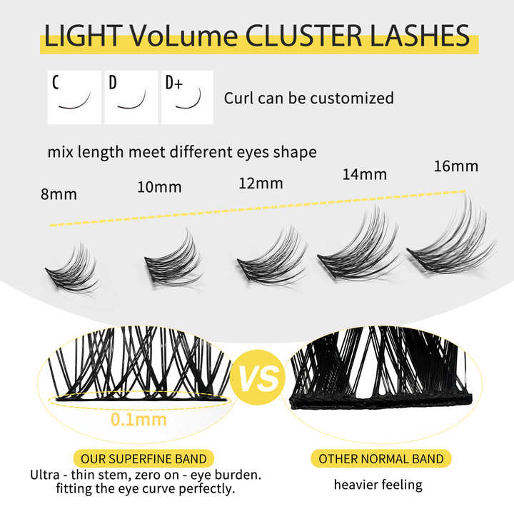 Wholesale Press on Diy Cluster Lashes No Glue Needed Self Adhesive ...