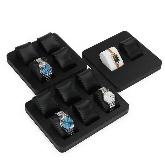 6 Grid Leather Bangle Display Stand - Stylish & Customizable