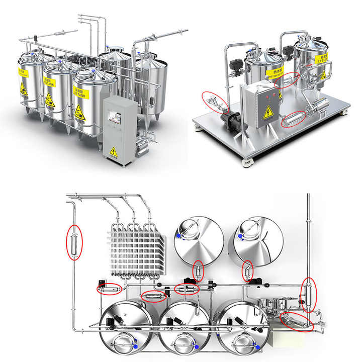 Stainless Steel Food Grade Automatic Dual-circuit Cip Milk Juice ...