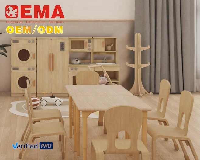 2024 OEM EMA Wooden Montessori Kindergarten Classroom Sets