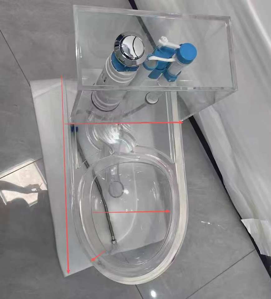 Modern Luxury Acrylic Transparent Toilet Casting Cut Piece OEM for ...