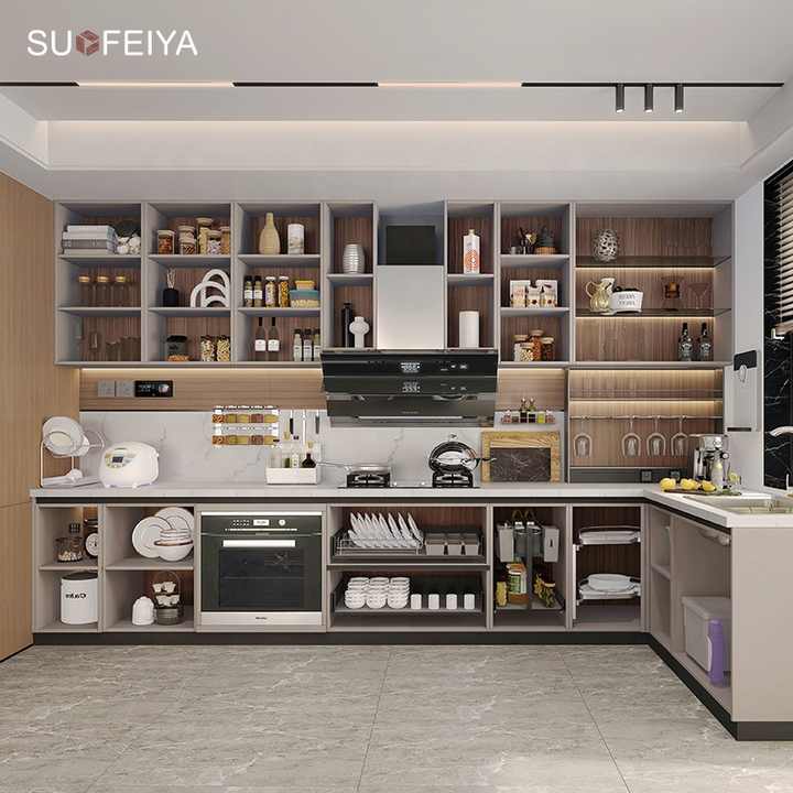 SUOFEIYA Custom L-Shape Kitchen Cabinet in European Style