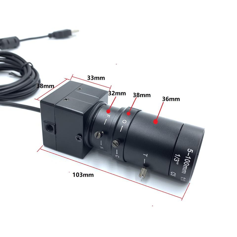 8MP 4K 20X Zoom USB Camera - HDV Scope HDV-USB8E0-B38-CS5-100