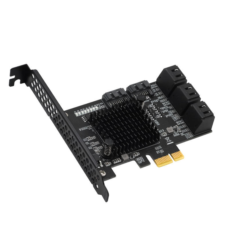 8-port SATA Hard Drive Expansion Card PCI-E to SATA3.0 X1 Desktop Built ...