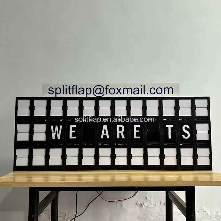 Mechanical Flip Screen with Colored Cards to Display Any English ...