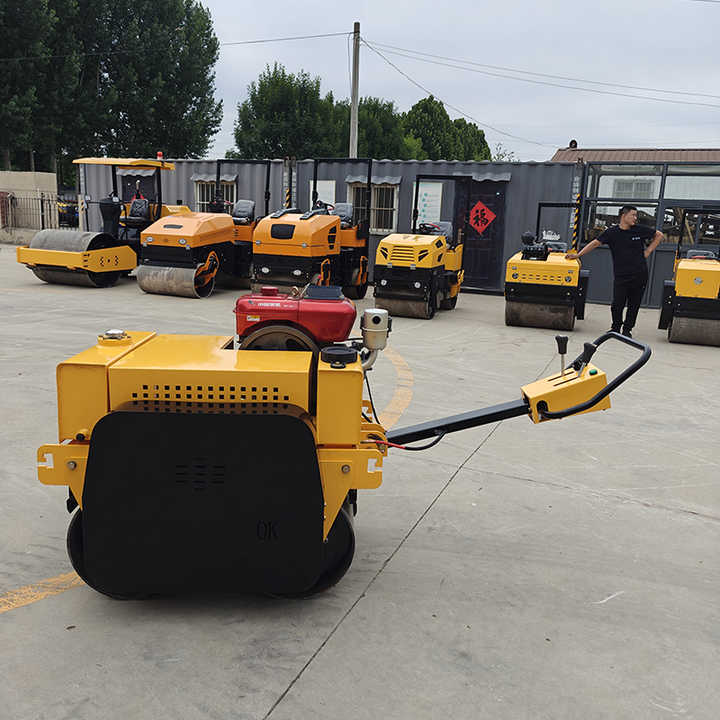 Double Drum Tandem Vibratory Road Roller Walk Mini Compactor Hydraulic ...