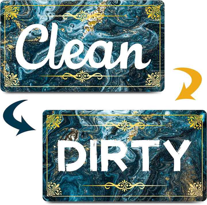 Dishwasher Magnet Clean Dirty Sign Indicator, Universal Double Sided ...
