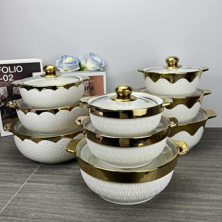 2024 Kitchen Supplies - Luxury Ceramic Soup Pot with Lid