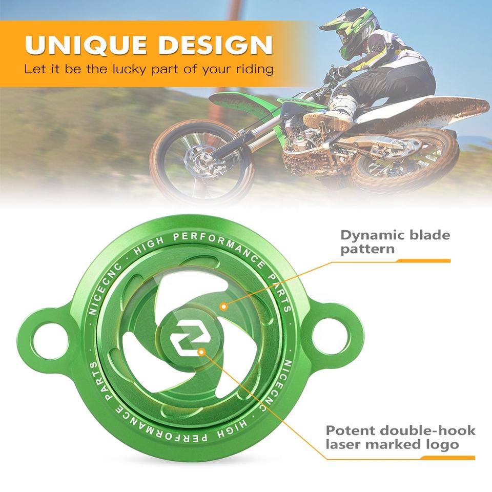 NiceCNC Clear Engine Oil Filter Cap Cover for Kawasaki KX250F 2005-2019 ...