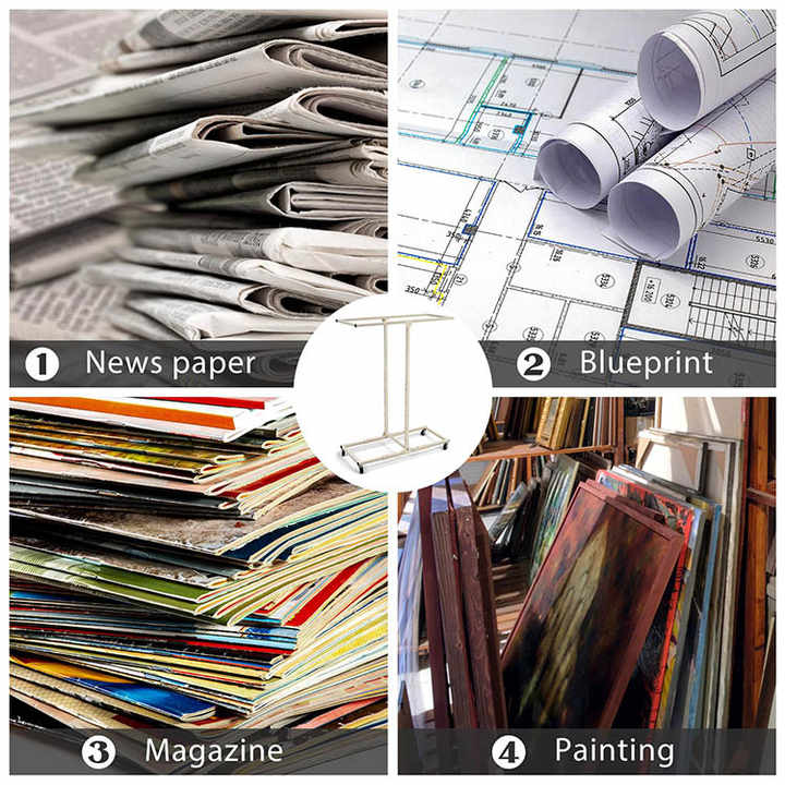 Jh-mech Vertical File Rolling Stand - Efficient Blueprint Storage