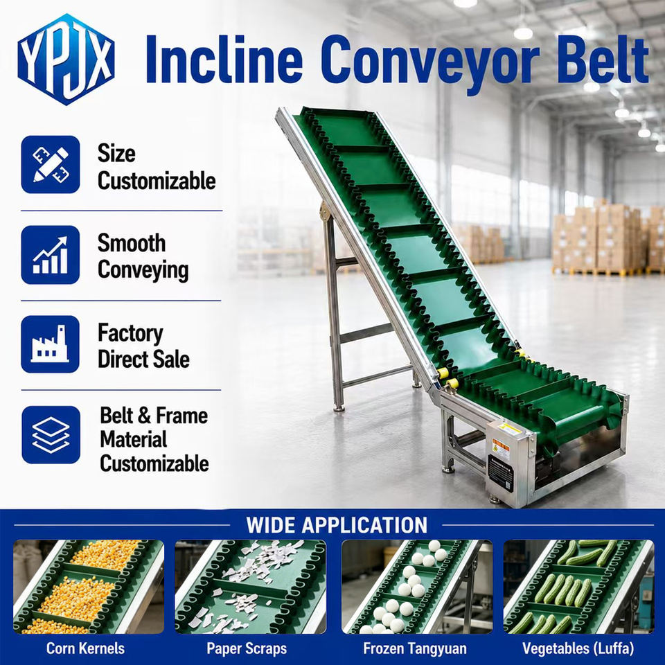 Industrial Adjustable Incline Conveyor Belt System Manufacturer Size ...