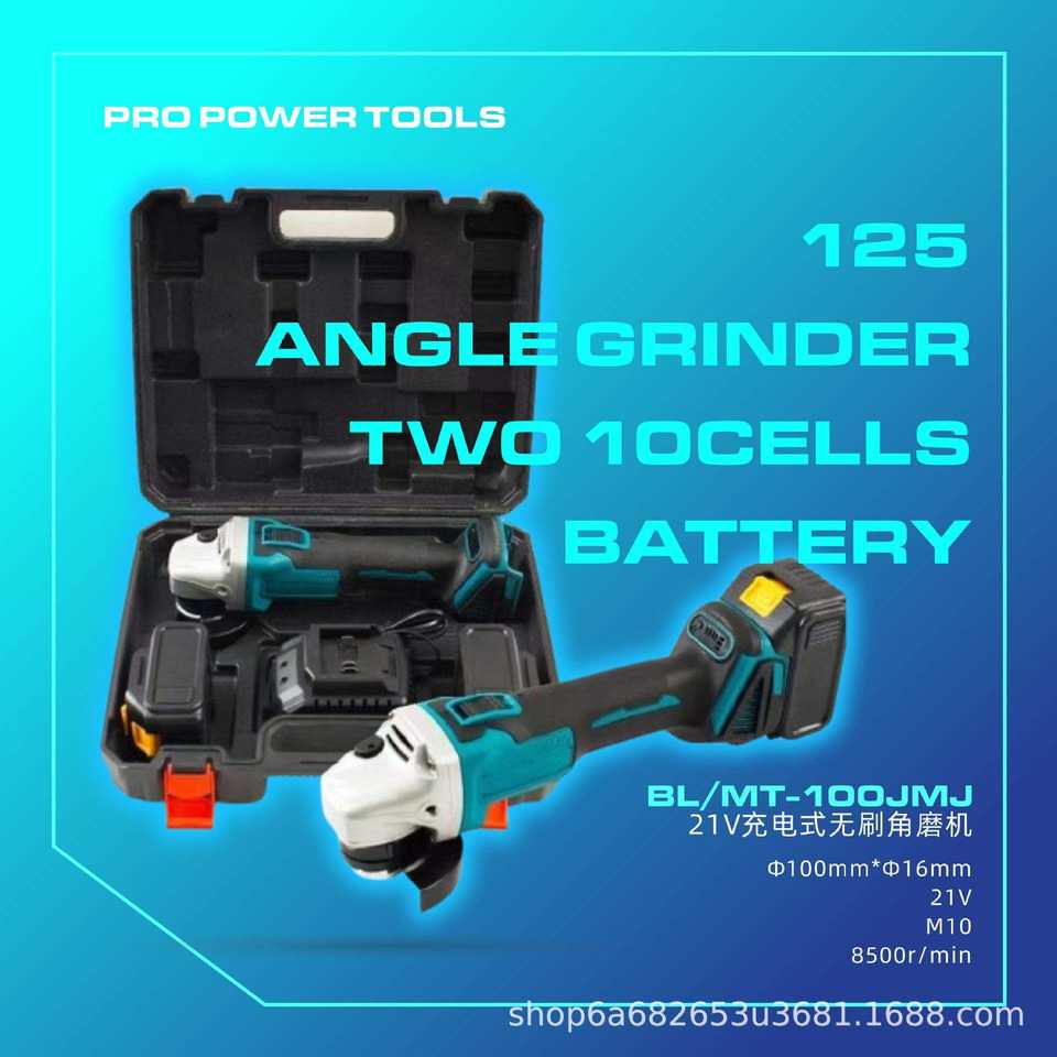 Portable 21V Cordless Angle Grinder Industrial Brushless Variable Speed ...