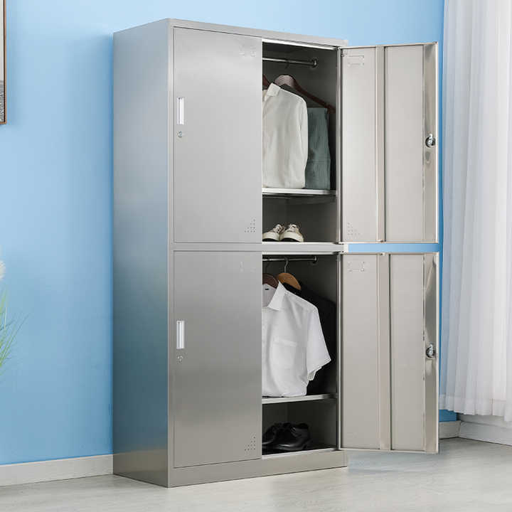 201 Stainless Steel 4 Doors Locker Bathroom Storage Cabinet Cupboard ...