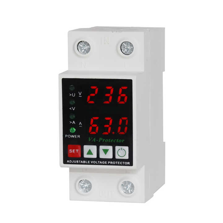 SMART Adjustable Overload Voltage Protector Electronic Circuit Breaker ...