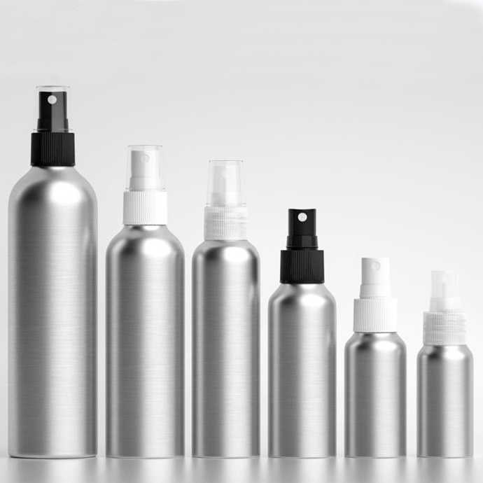 Cosmetic Packaging Metal Container Perfume Fine Mist Twist Silver Gold ...