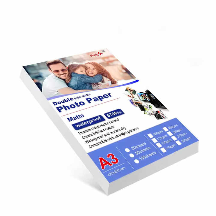 A3 A4 Photo Paper Matte Inkjet Paper Single Double Side Photo Quality ...