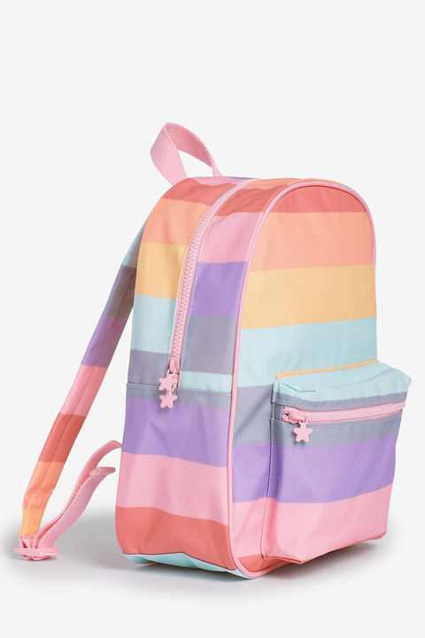 BSCI Manufacture Fashionable Rainbow Stripe School Backpack for Girls ...