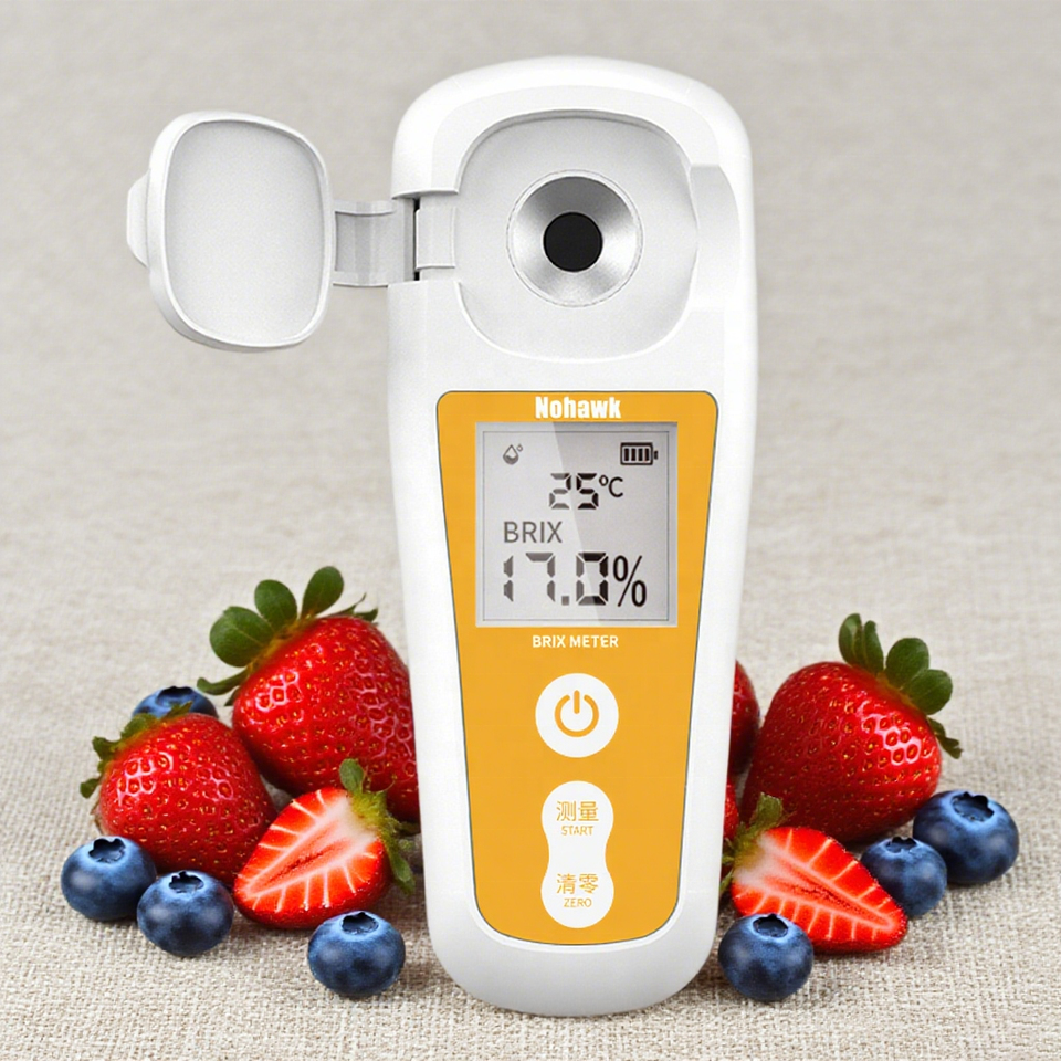 0-55% Digital Brix Refractometer Sugar Content Automatic Temperature ...