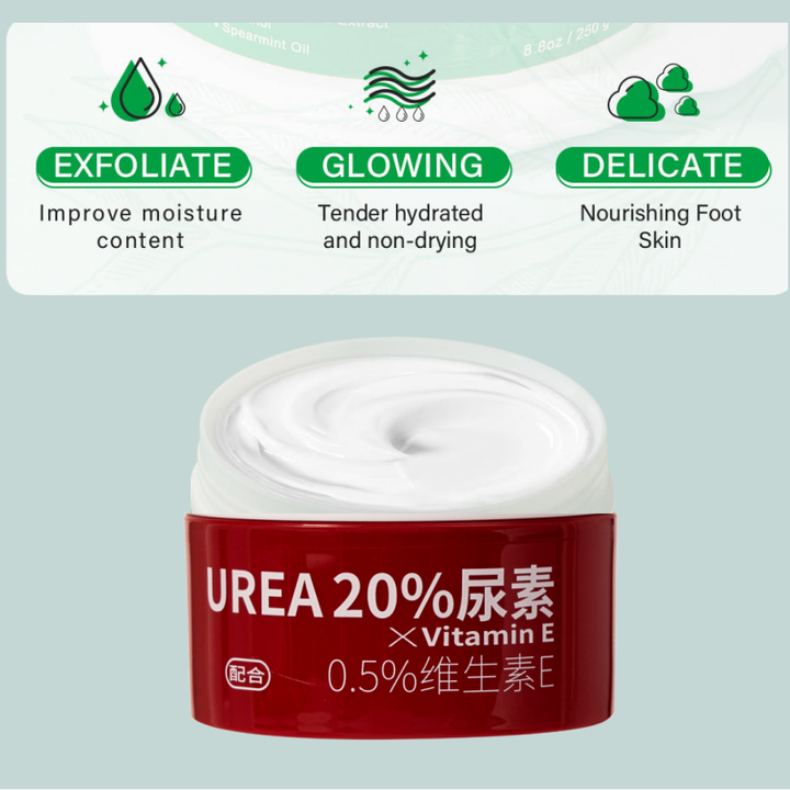 Professional 20% Urea Cream for Exfoliating Rough Heels/Hands Anti-Chapping Hydration Paraben ...