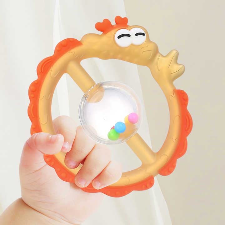 Custom Soft Food-Grade BPA Free Baby Hand Teething Toy