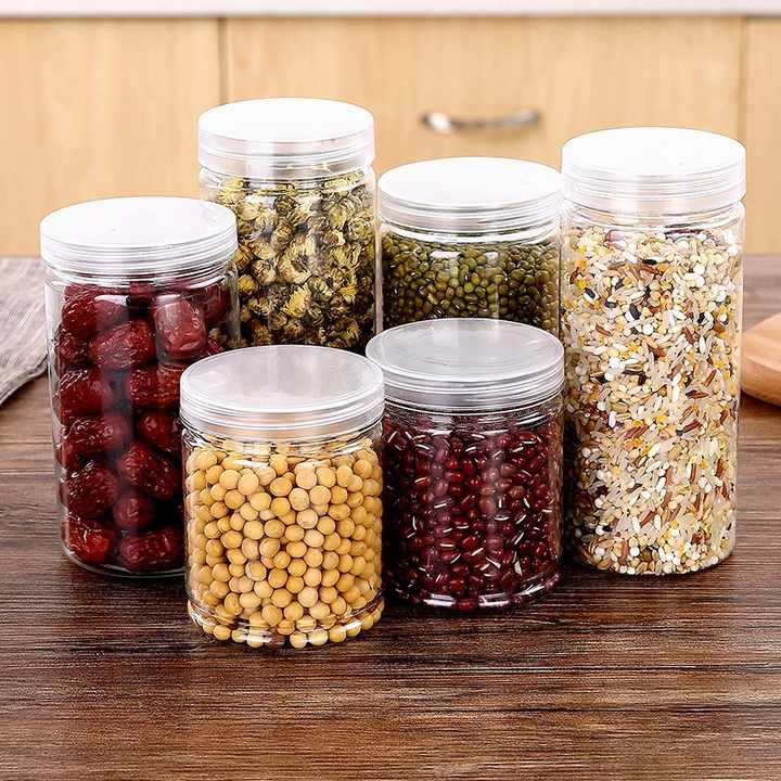 Empty 250g Clear PET Lid Packaging Containers 5g Food Jars for Skin ...
