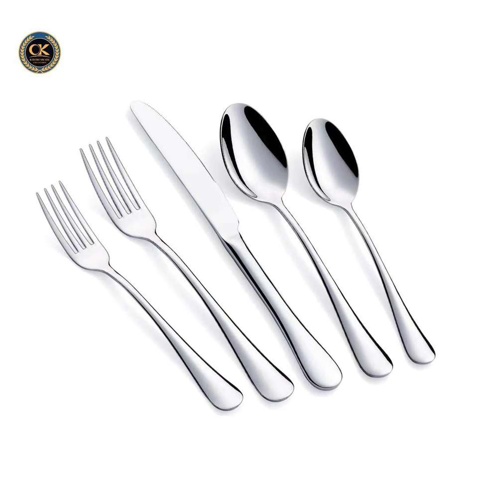 Wholesale Luxury Stainless Steel Tableware Set with Long Spoon and Fork ...