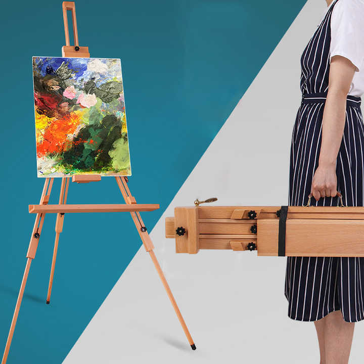 Professional Foldable Portable Triangle Easel Adjustable Solid Wood ...