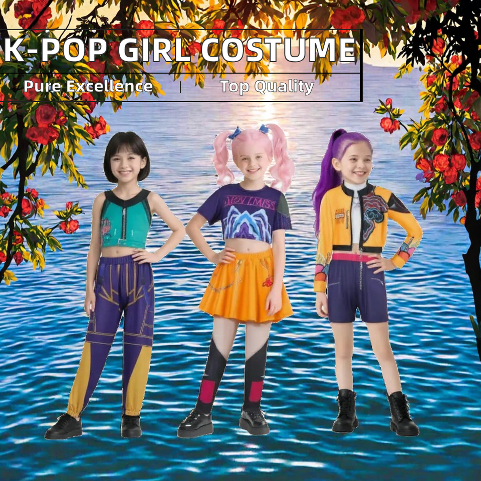 2025 K-Pop Mira Rumi Zoey Demon Hunters Girl Halloween Costume Stage 3D ...