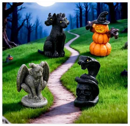 DIY Animals Miniatures 3D Hand-painted Artistic Snake Dog Pumpkim Ghost ...