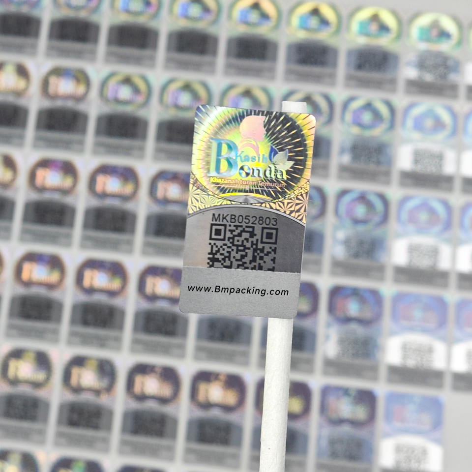 Custom Hologram Stickers Holographic Label LOGO with Barcode QR Code ...