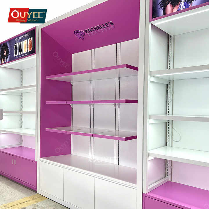 Commercial Furniture Beauty Supply Store Shelf Hair Extension Showcase ...