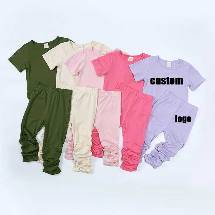 Custom Kids Clothing Sets Cotton Summer Toddler Boys Clothes Set Girls ...