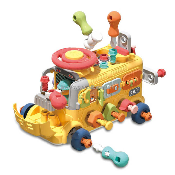 Busy Board Screw Nail Toys Diy Engineering Bus Assembly Disassembly ...