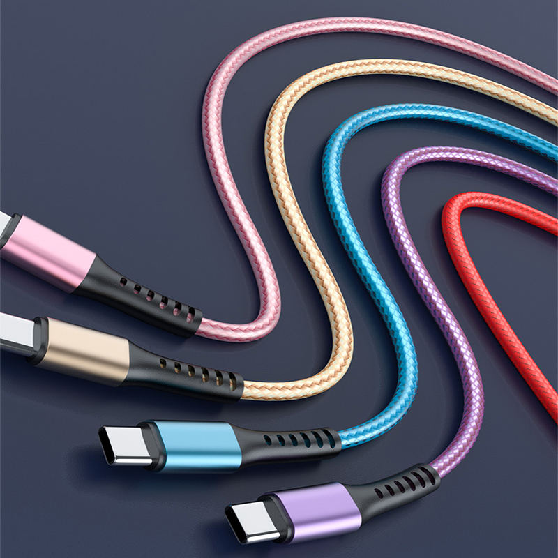 Nylon/PVC Braided USB Type-C 5A Fast Charging Cable with Pure Copper ...