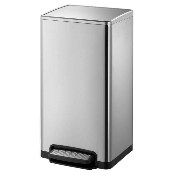 GNF 50L stainless steel rectangle foot pedal dustbin trash bin Kitchen ...