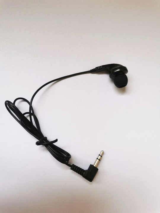 3.5mm Plug Reinforced 1m Cord Single Side Earphone Economical Mono ...