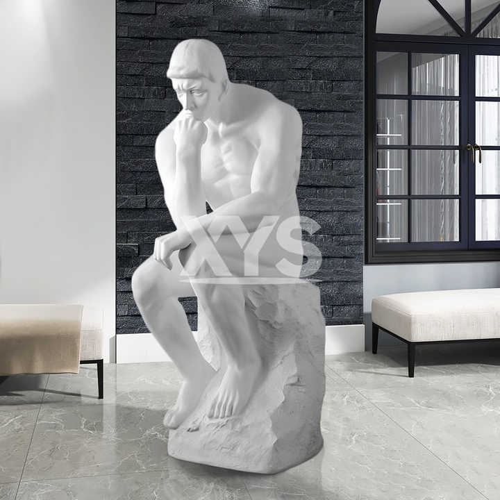 Life-Size Augustus Rodin Plaster Statue Large-Scale Public Art ...