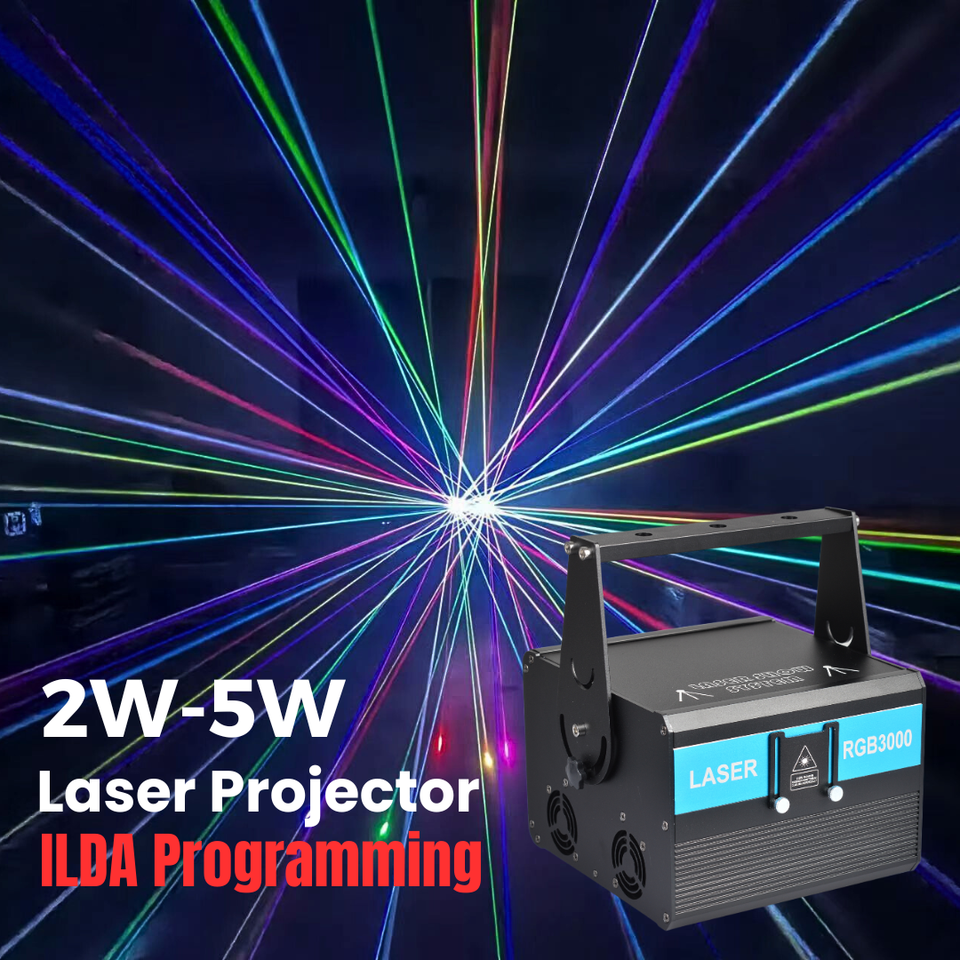 5W ILDA RGB Animation Laser Stage Lighting with DMX512 Control for ...