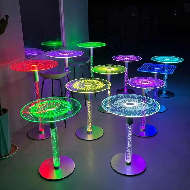 Bar Table with LED Lights - Modern Smart Lighting Furniture